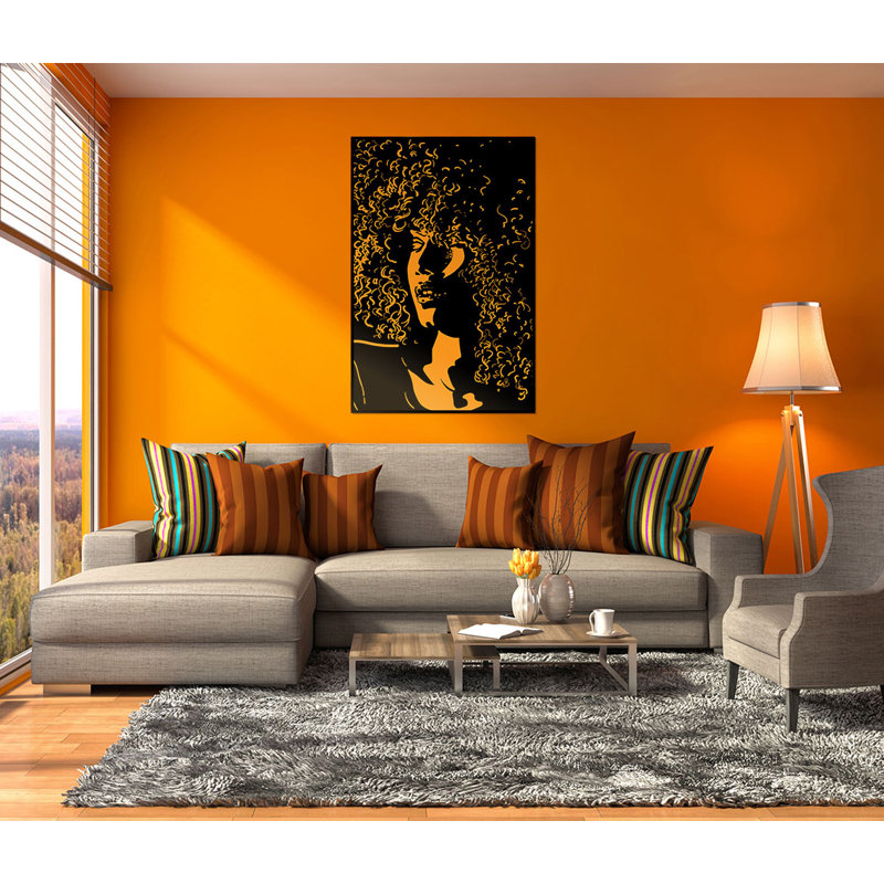 Mercer41 Golden Afro, African American Woman, Black Culture Décor, Acrylic Graphic Wall Art ...